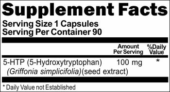 BUY 1 GET 2 FREE 5-HTP 100mg 90 or 180 Capsules| thenewvitaminstop