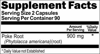 BUY 1 GET 2 FREE Poke Root 900mg 180 Capsules| thenewvitaminstop