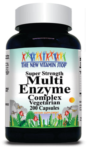 50% off Price Super Strength Multi-Enzyme Complex 200 Capsules 1 or 3 ...