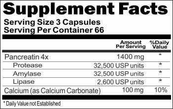 BUY 1 GET 2 FREE Pancreatin 1400mg 200 Capsules| thenewvitaminstop