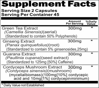 BUY 1 GET 2 FREE Energy Stamina with Cordyceps 90 Capsules ...